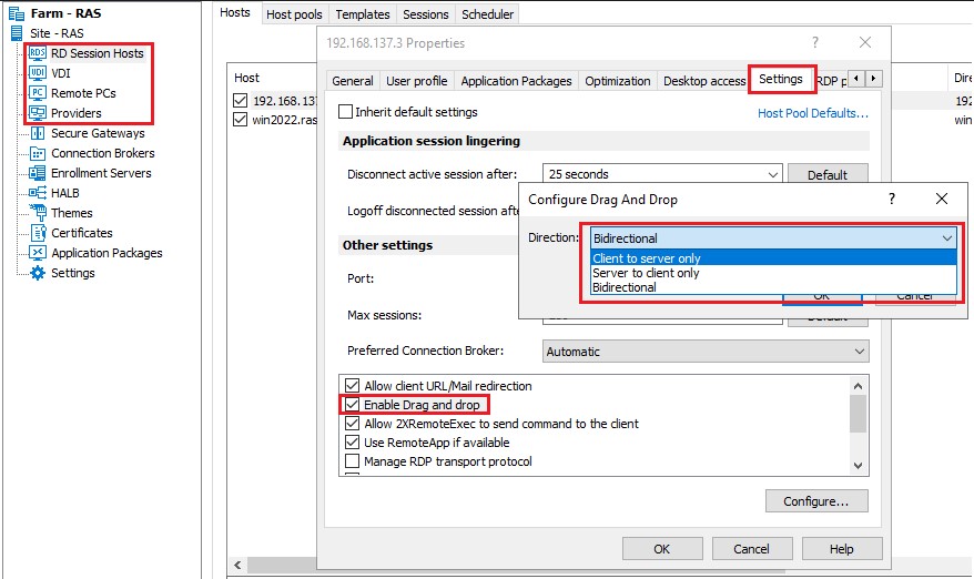 KB Parallels: Drag and Drop feature in Remote Application Server
